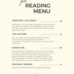 Custom to Be Read Cocktail Menu Poster printable, Bookish Poster, TBR ...