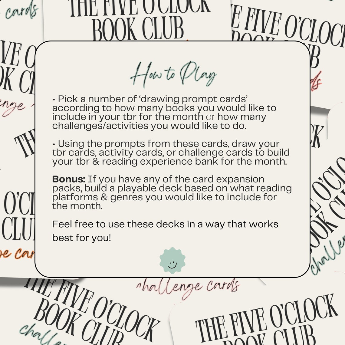 Thriller TBR Card Pack: Reading Prompts Card Game (digital Download) - Etsy