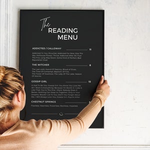 Custom to Be Read Cocktail Menu Poster printable, Bookish Poster, TBR ...