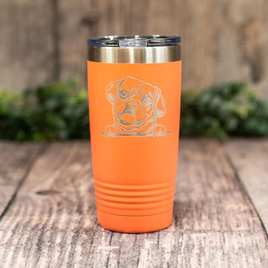 Personalized Puggle - Engraved Stainless Steel Puggle Tumbler, Puggle ...