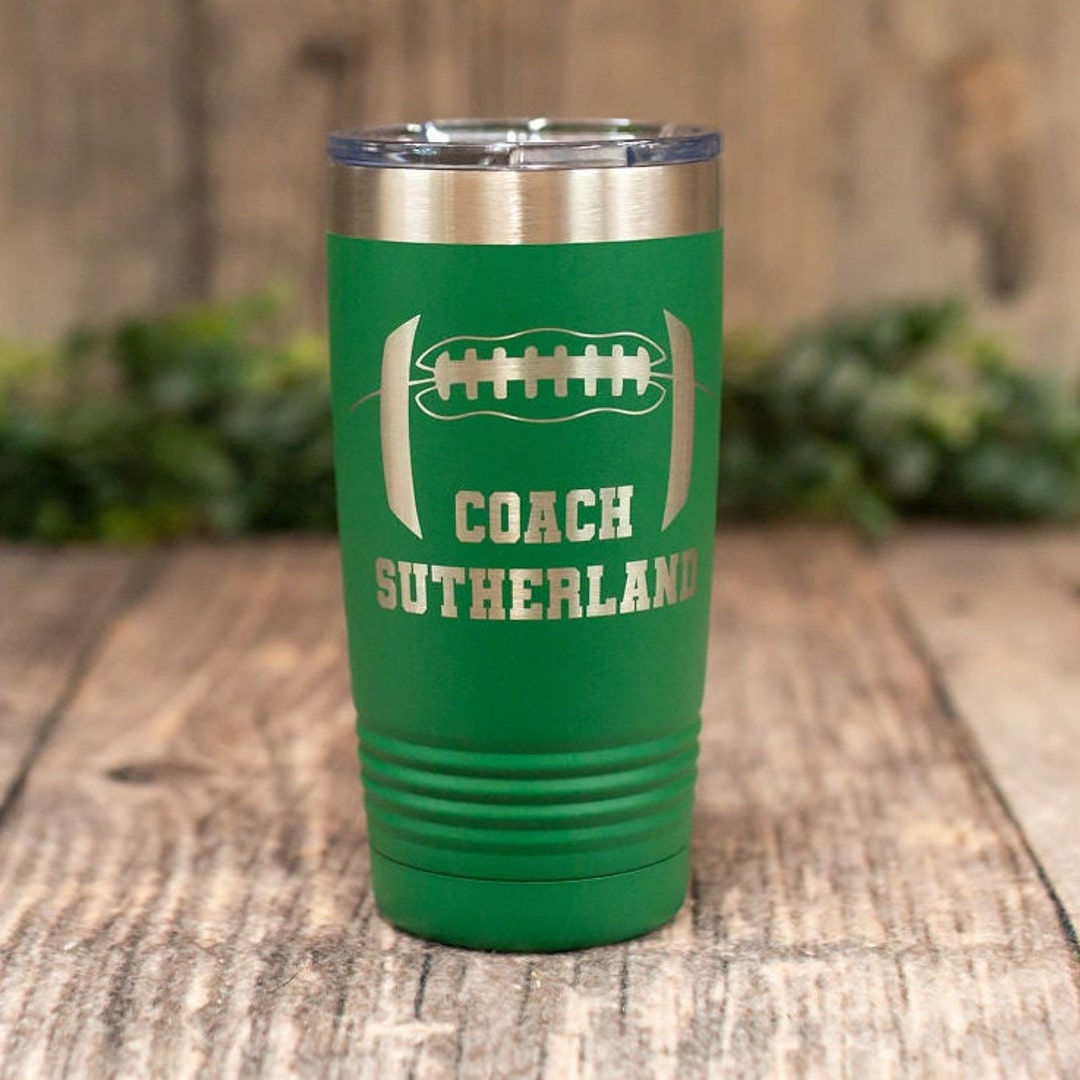 Personalized Football - Engraved Football Tumbler, Football Tumbler Mug ...