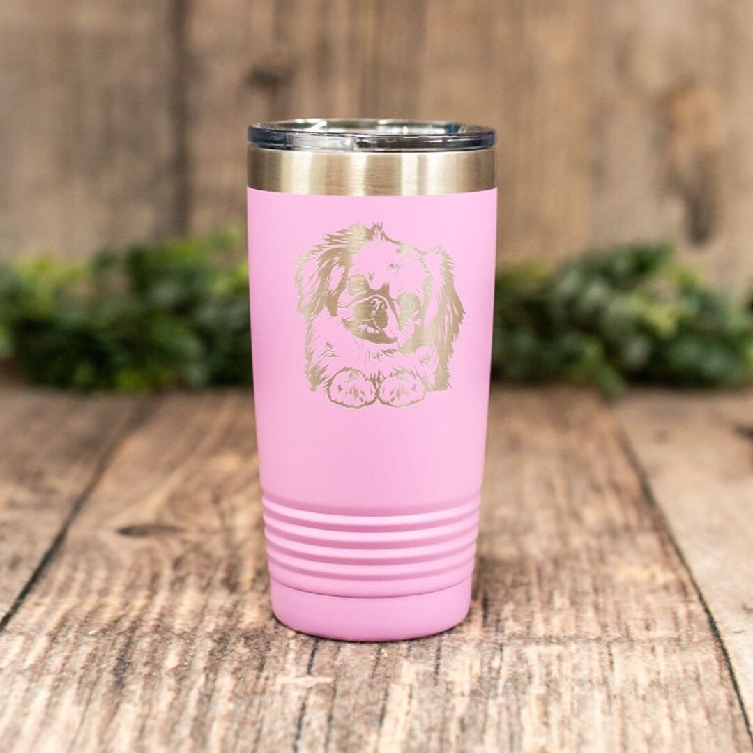 Personalized Pekingese - Engraved Steel Pekingese Tumbler, Peking Dog ...
