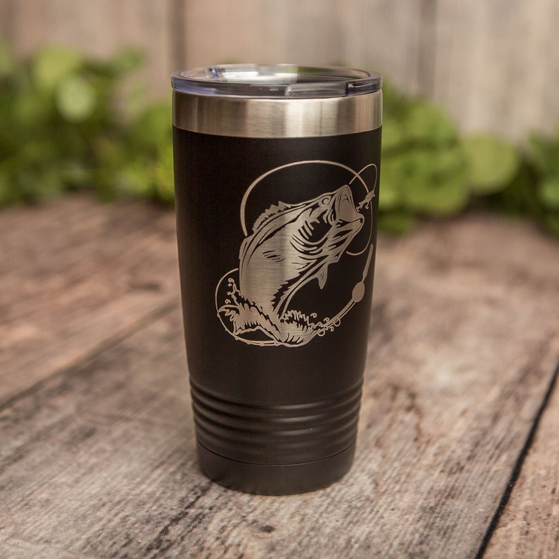 Fishing - Engraved Polar Camel Stainless Steel Tumbler, Stainless Cup ...