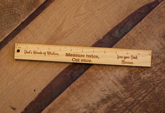 Engraved Cherry Wood 12 Inch Ruler Personalized Engraved | Etsy