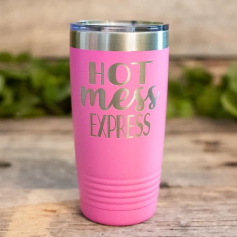 Hot Mess Express - Engraved Hot Mess Gift Mug, Funny Gift for Her, Hot ...