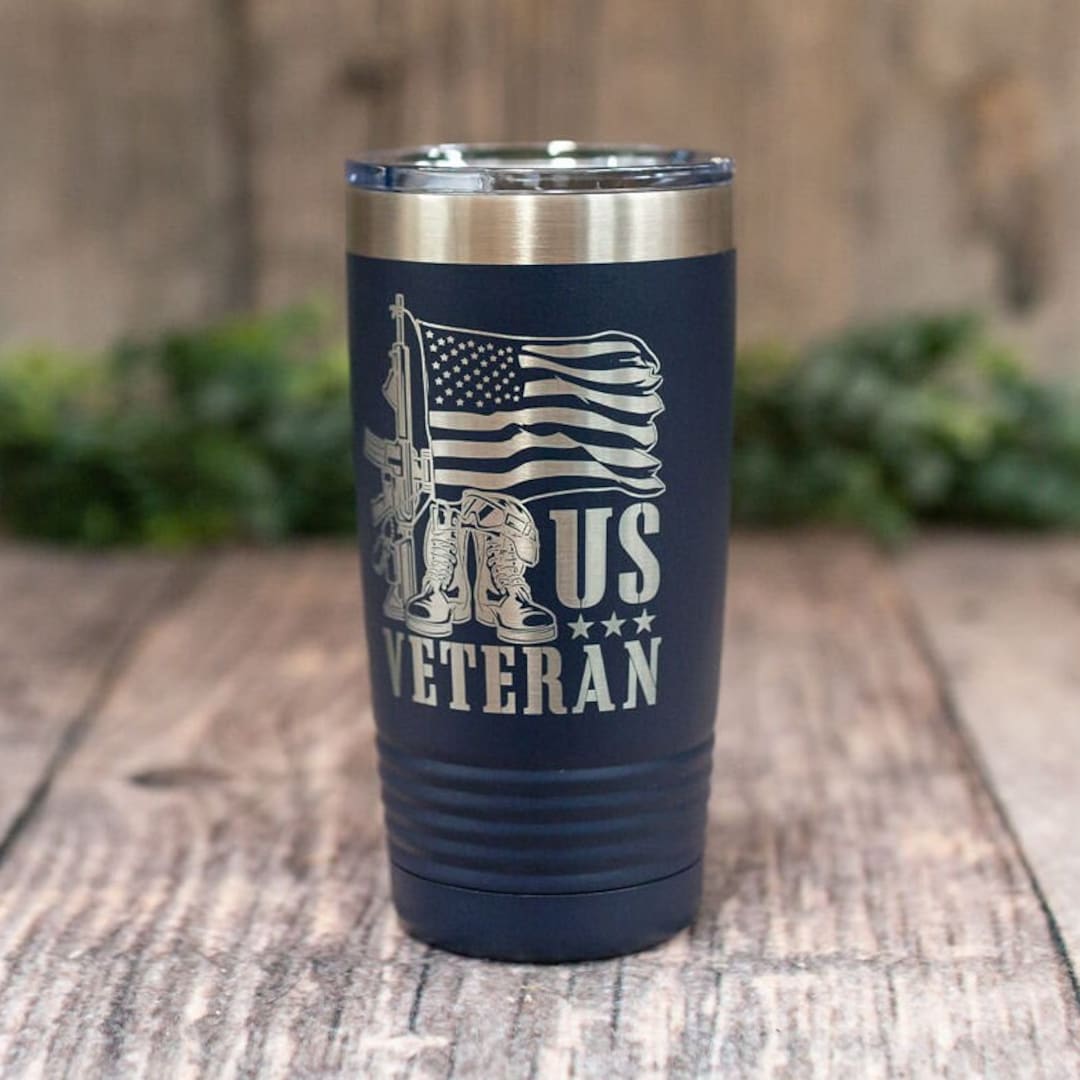 U.S. Veteran -engraved Stainless Personalized Cup, Armed Forces Gift ...