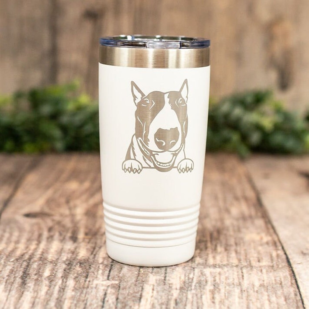 Personalized Bull Terrier - Engraved Steel Bull Terrier Tumbler ...