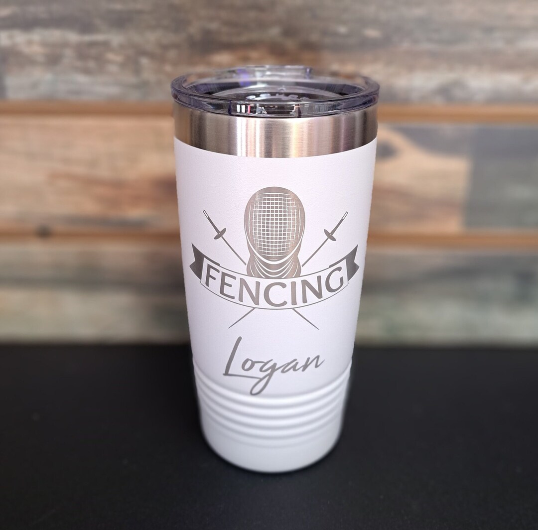 Fencing - Engraved Stainless Steel Tumbler, Personalized Insulated ...