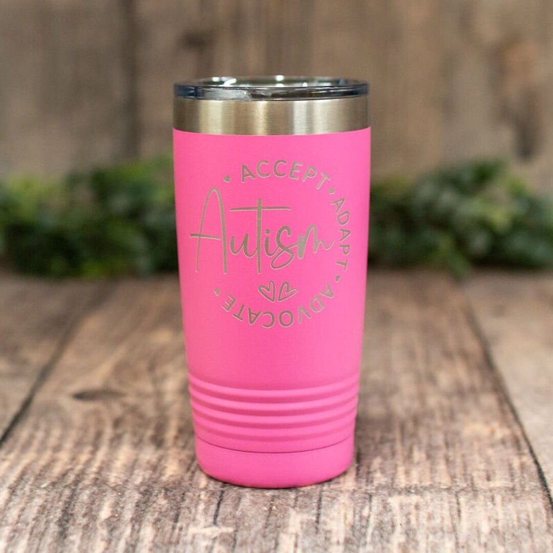 Autism Advocate- Engraved Stainless Steel Tumbler, Insulated Travel Mug ...
