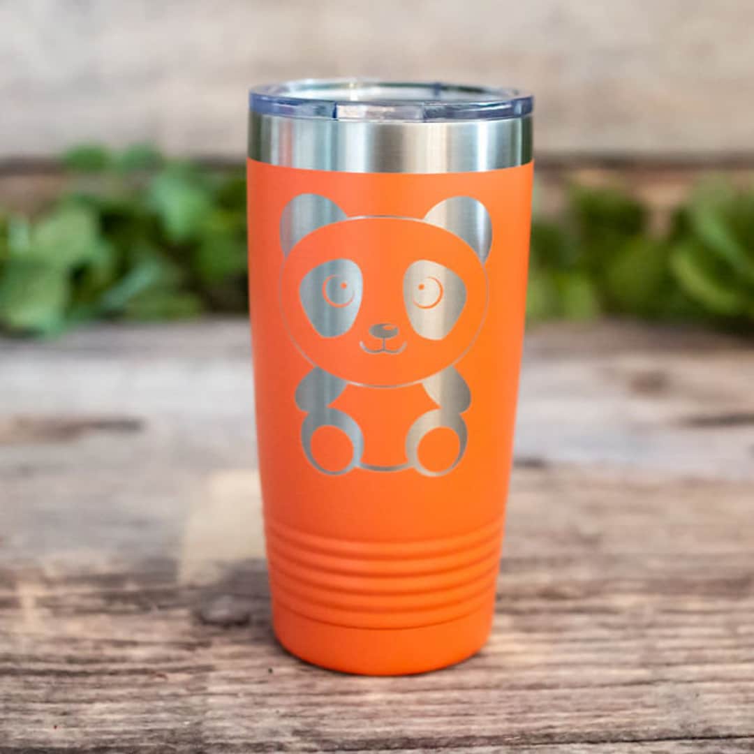 Cute Panda - Engraved Panda Tumbler, Panda Travel Mug, Panda Gift for ...