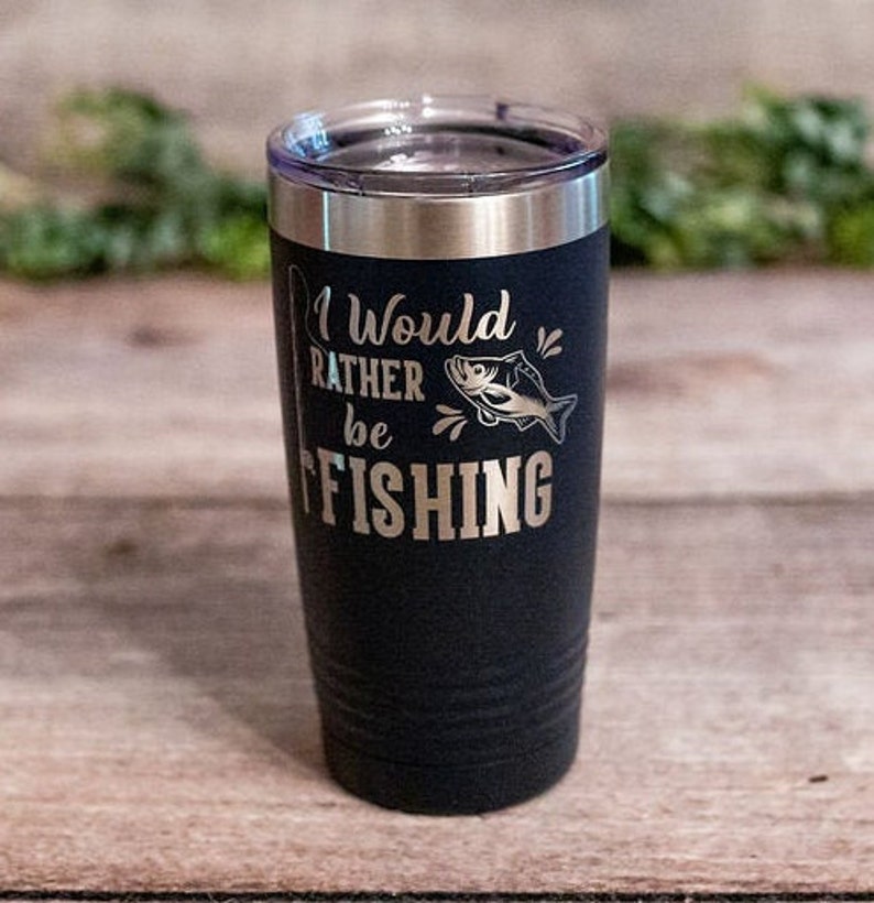I Would Rather Be Fishing Engraved Stainless Steel Fishing | Etsy