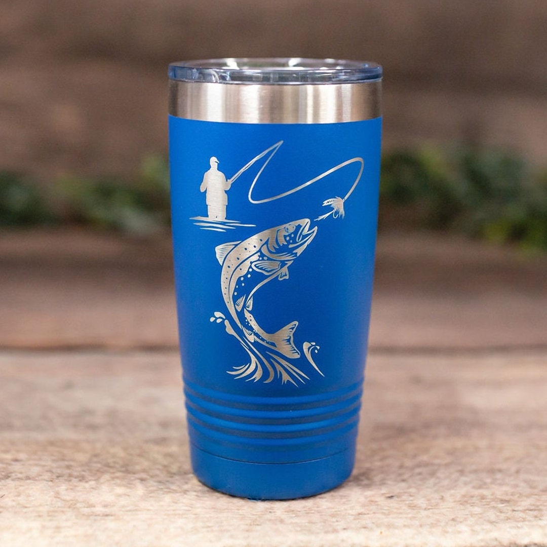 Fly Fishing - Engraved Stainless Steel Tumbler, Stainless Cup ...