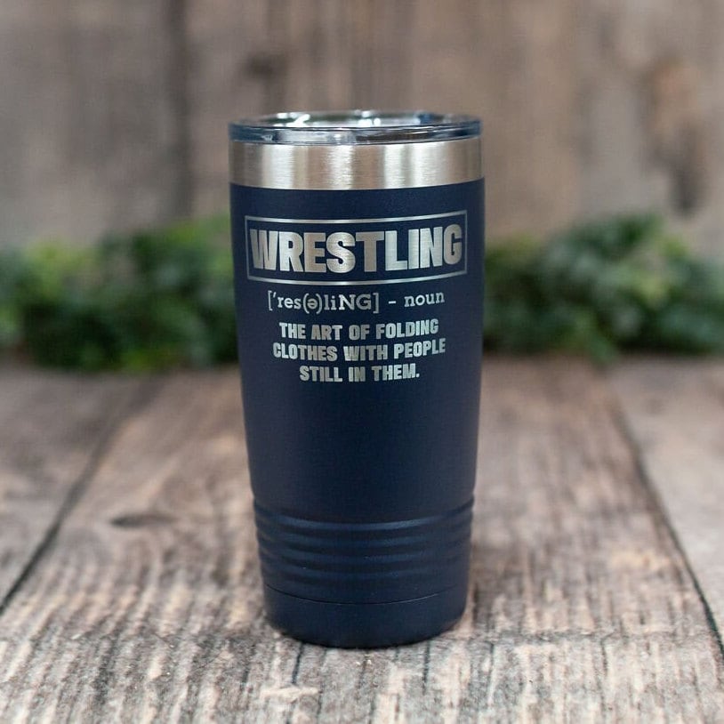 Wrestling Definition - Engraved Steel Wrestling Tumbler, Wrestling ...