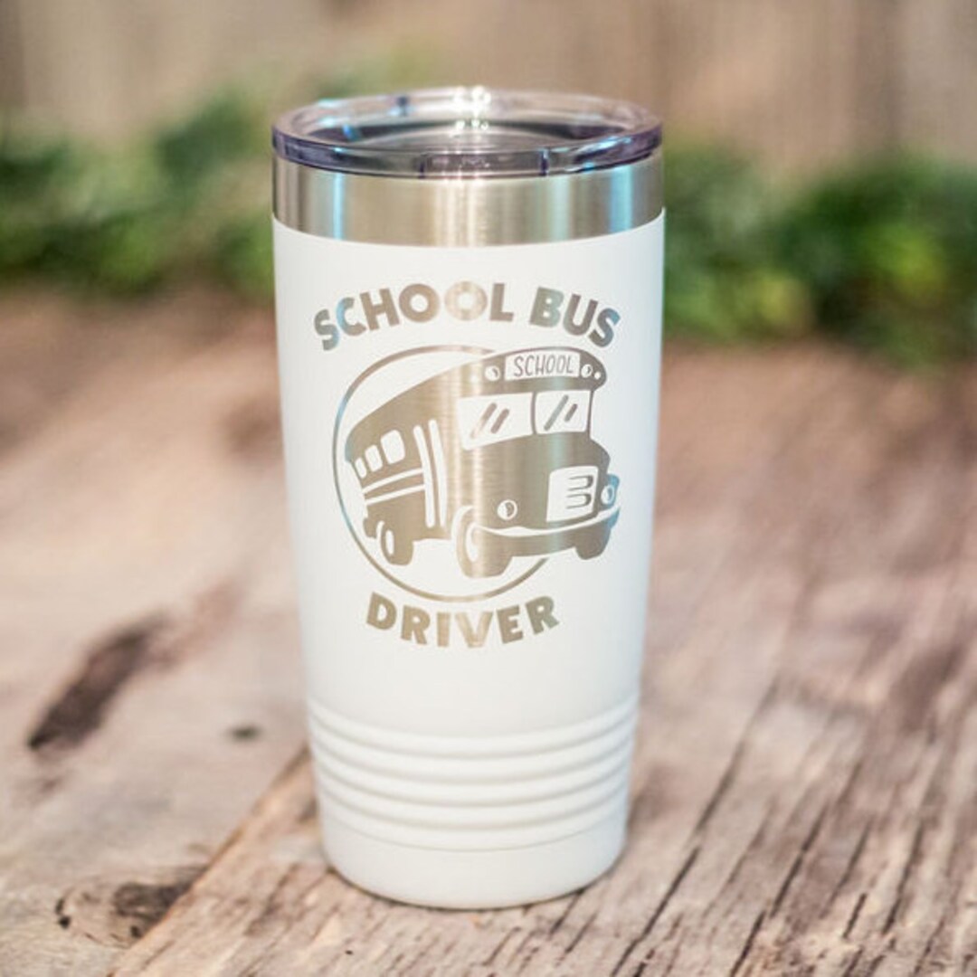 School Bus Driver - Engraved Stainless Steel Tumbler, Insulated Travel ...
