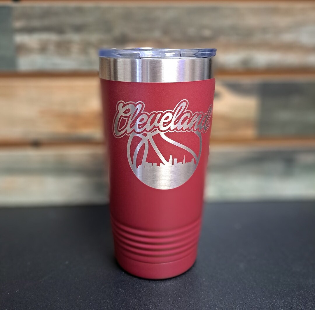 Cleveland Basketball - Engraved Basketball Tumbler, Basketball Tumbler ...