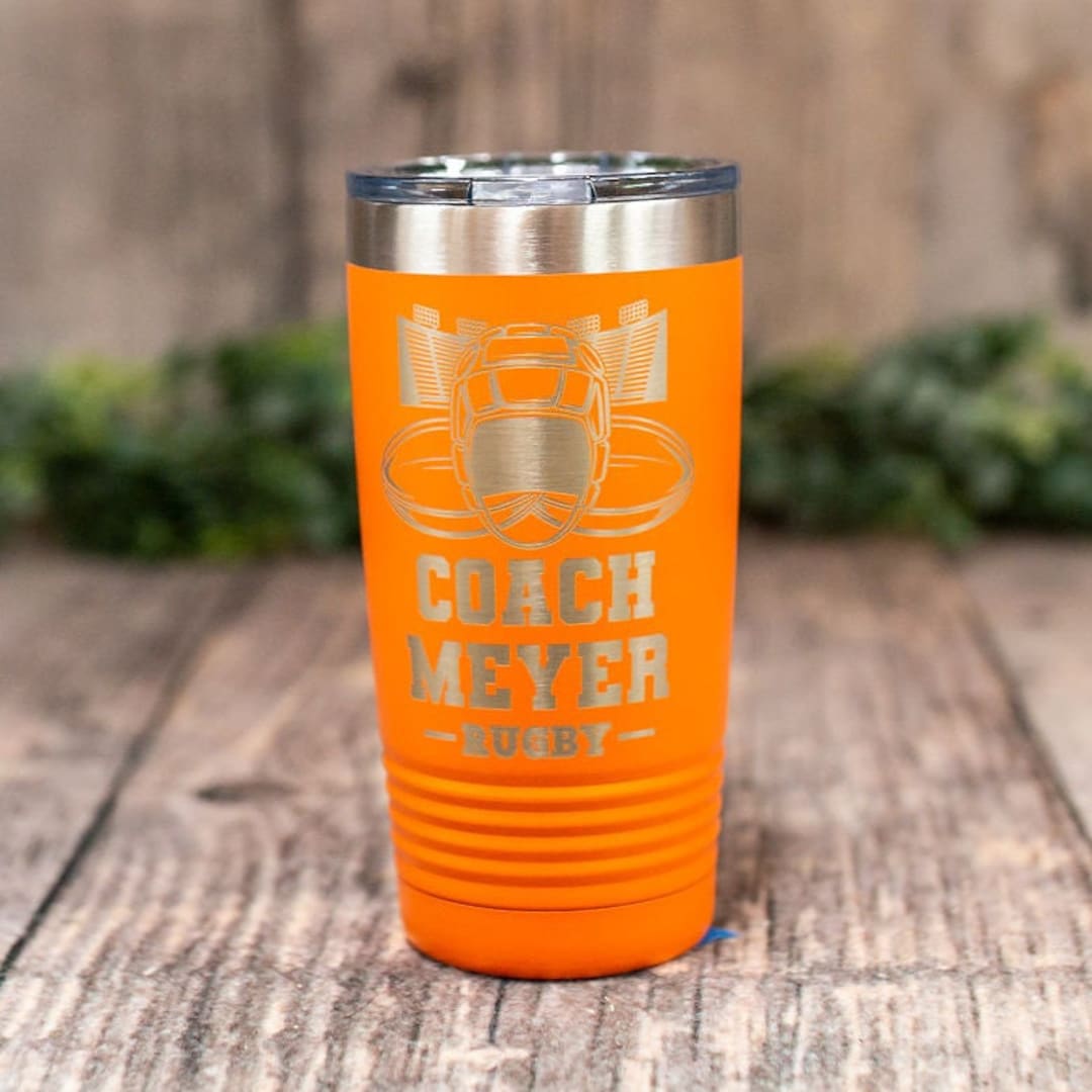 Personalized Rugby- Engraved Stainless Rugby Tumbler, Rugby Tumbler Mug ...