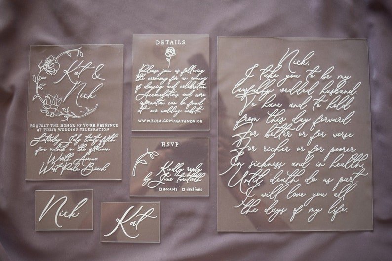 Handwritten Wedding Vows, Personalized Wedding Vows, Wedding Vows on ...