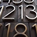DOUBLE DIGIT Dark Wood & Nickel Table Numbers, Wedding Table Numbers ...