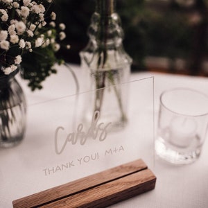 Acrylic Cards Sign, Wedding Cards Sign, Acrylic Sign, Handwritten ...