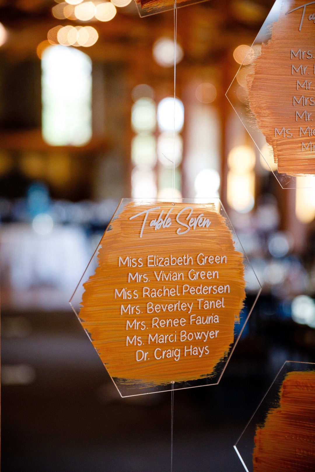 Acrylic Hexagons for Seating Chart, Acrylic Seating Chart, Acrylic ...