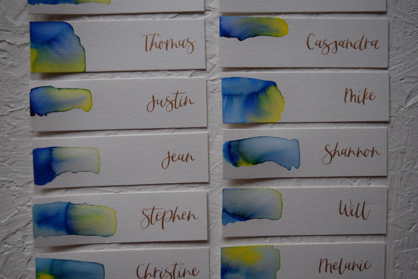 Watercolor Wash Place Cards Watercolor Place Cards Marble - Etsy