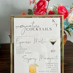 Custom Bar Menu Sign, Custom Bar Menu Sign With Illustrations, Bar Menu ...