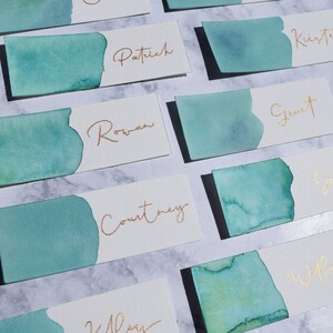 Watercolor Wash Place Cards Watercolor Place Cards Marble - Etsy