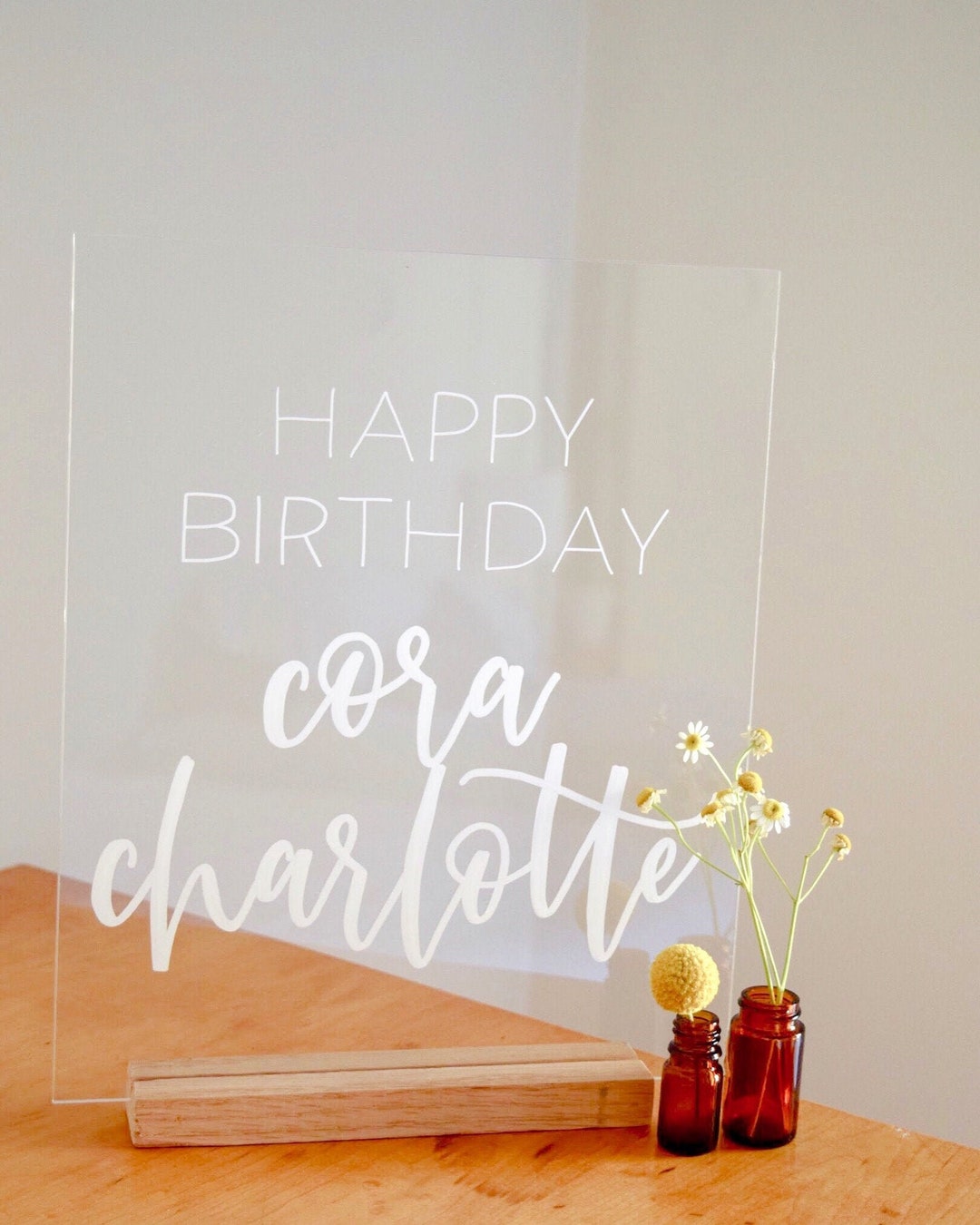 Acrylic Birthday Sign, Happy Birthday Sign, Birthday Party Sign ...