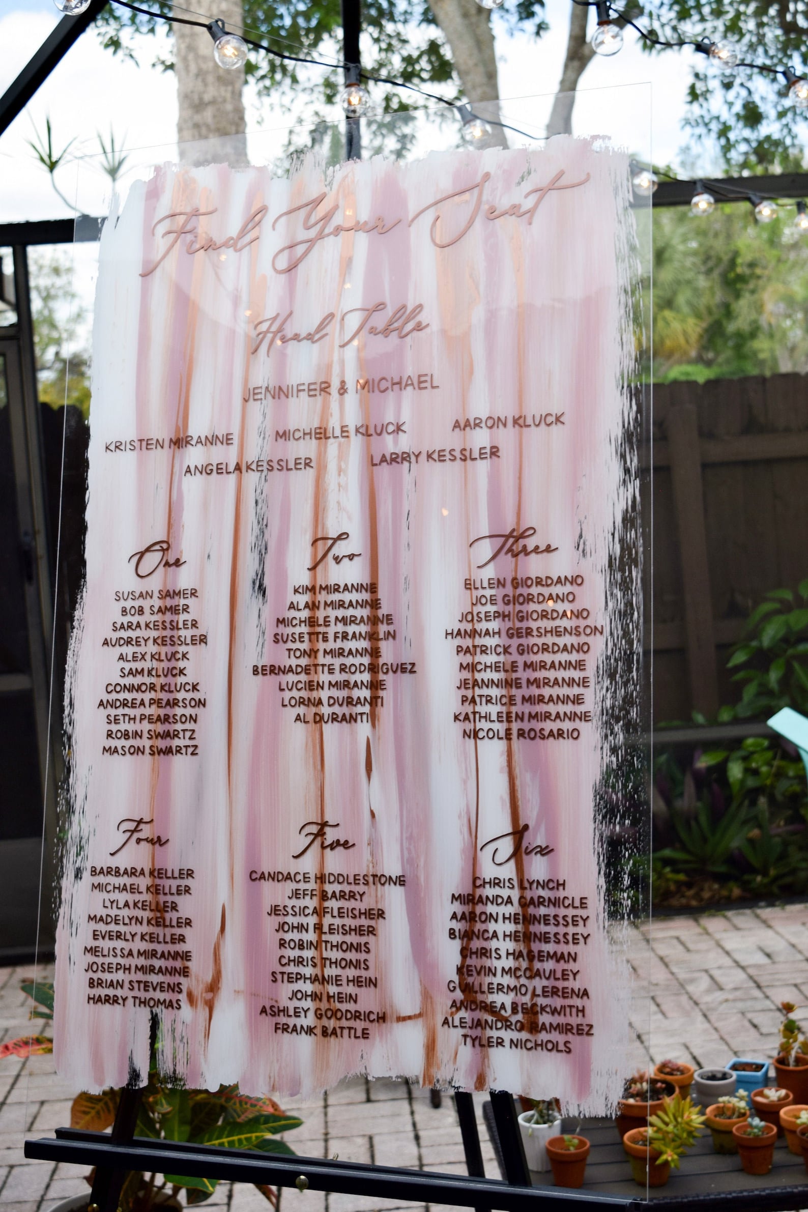 Painted Acrylic Wedding Seating Chart Acrylic Seating Chart - Etsy