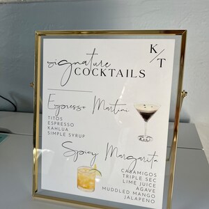 Custom Bar Menu Sign, Custom Bar Menu Sign With Illustrations, Bar Menu ...