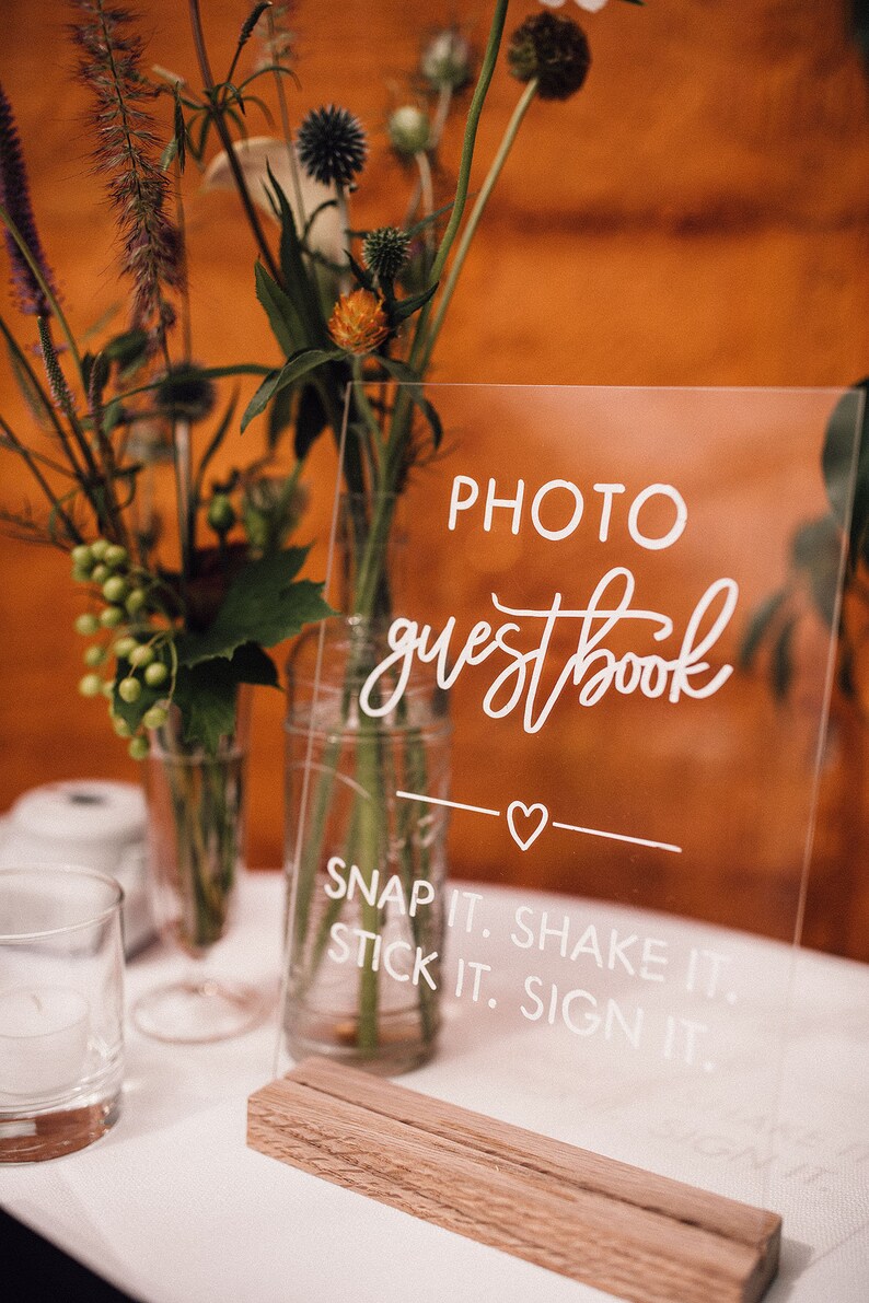 Acrylic Photo Guestbook Sign Photo Guestbook Wedding Sign - Etsy