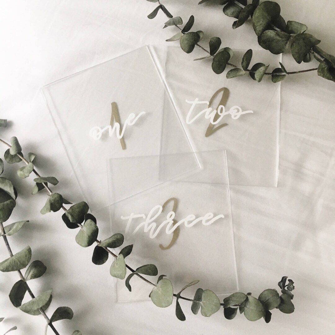 Acrylic Table Numbers, Modern Acrylic Table Numbers, Acrylic Sign ...