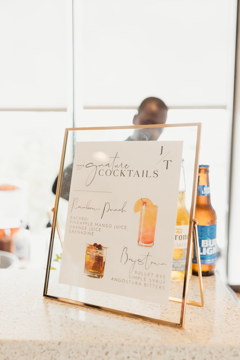 Custom Bar Menu Sign Custom Bar Menu Sign With Illustrations - Etsy