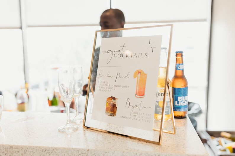 Custom Bar Menu Sign Custom Bar Menu Sign With Illustrations - Etsy