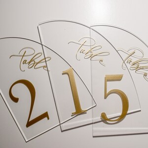 Acrylic Arch Table Numbers - Etsy