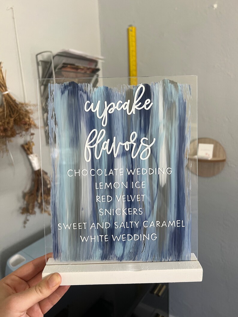 Acrylic Menu Sign Acrylic Cupcake Sign Acrylic Wedding Cake - Etsy