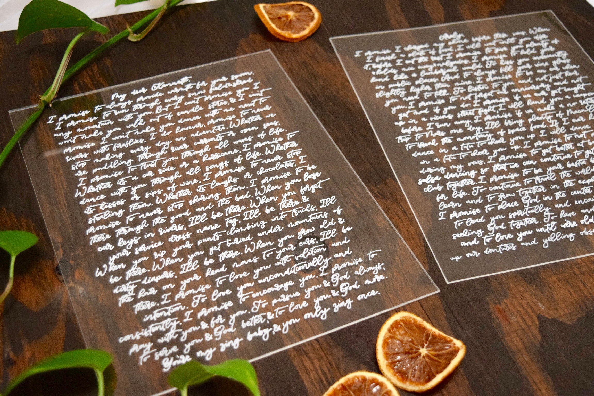 Handwritten Wedding Vows, Personalized Wedding Vows, Wedding Vows on ...