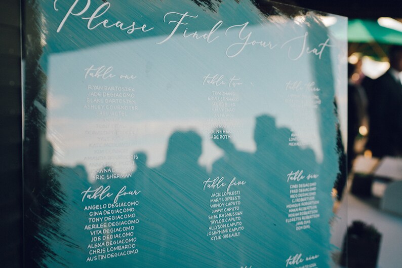 Painted Acrylic Wedding Seating Chart Acrylic Seating Chart - Etsy