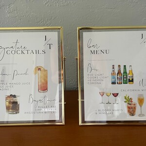 Custom Bar Menu Sign Custom Bar Menu Sign With Illustrations | Etsy