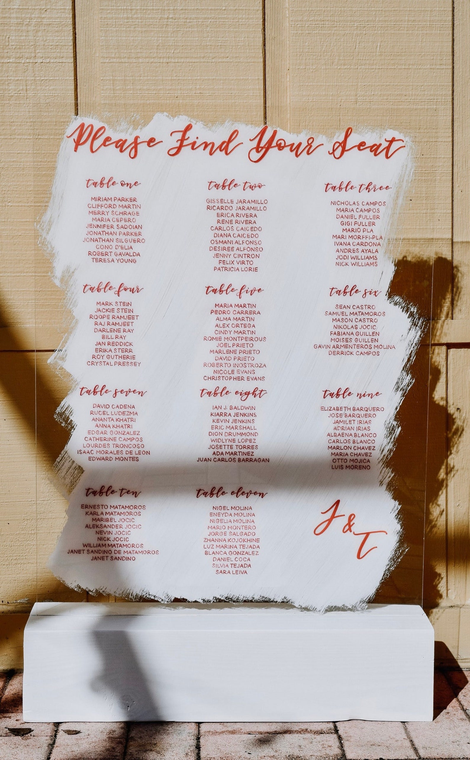 Painted Acrylic Wedding Seating Chart Acrylic Seating Chart - Etsy