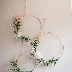 Custom Floral Hoops, Floral Hoop, Greenery Hoop Wreath, Boxwood Hoops ...