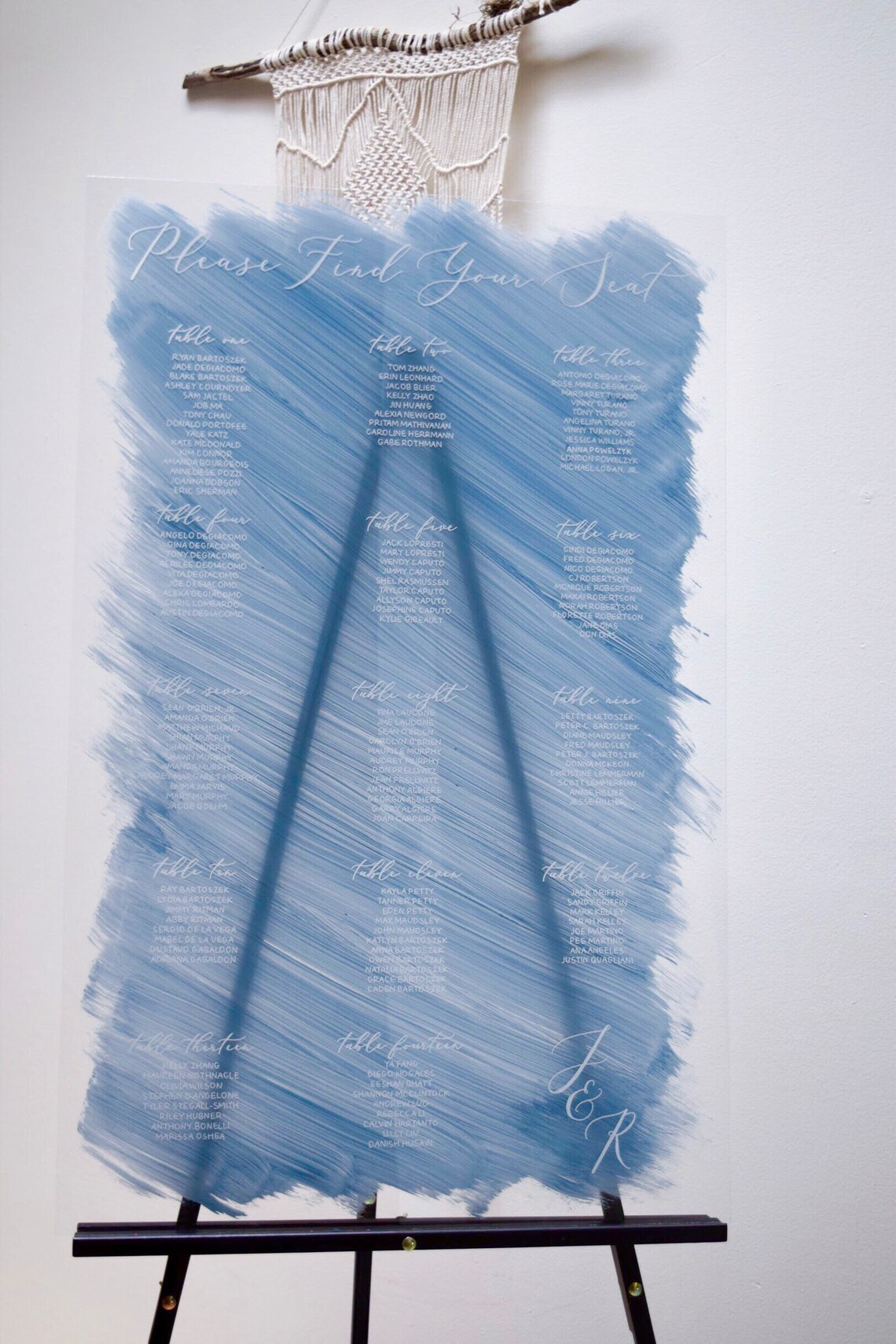 Painted Acrylic Wedding Seating Chart Acrylic Seating Chart - Etsy