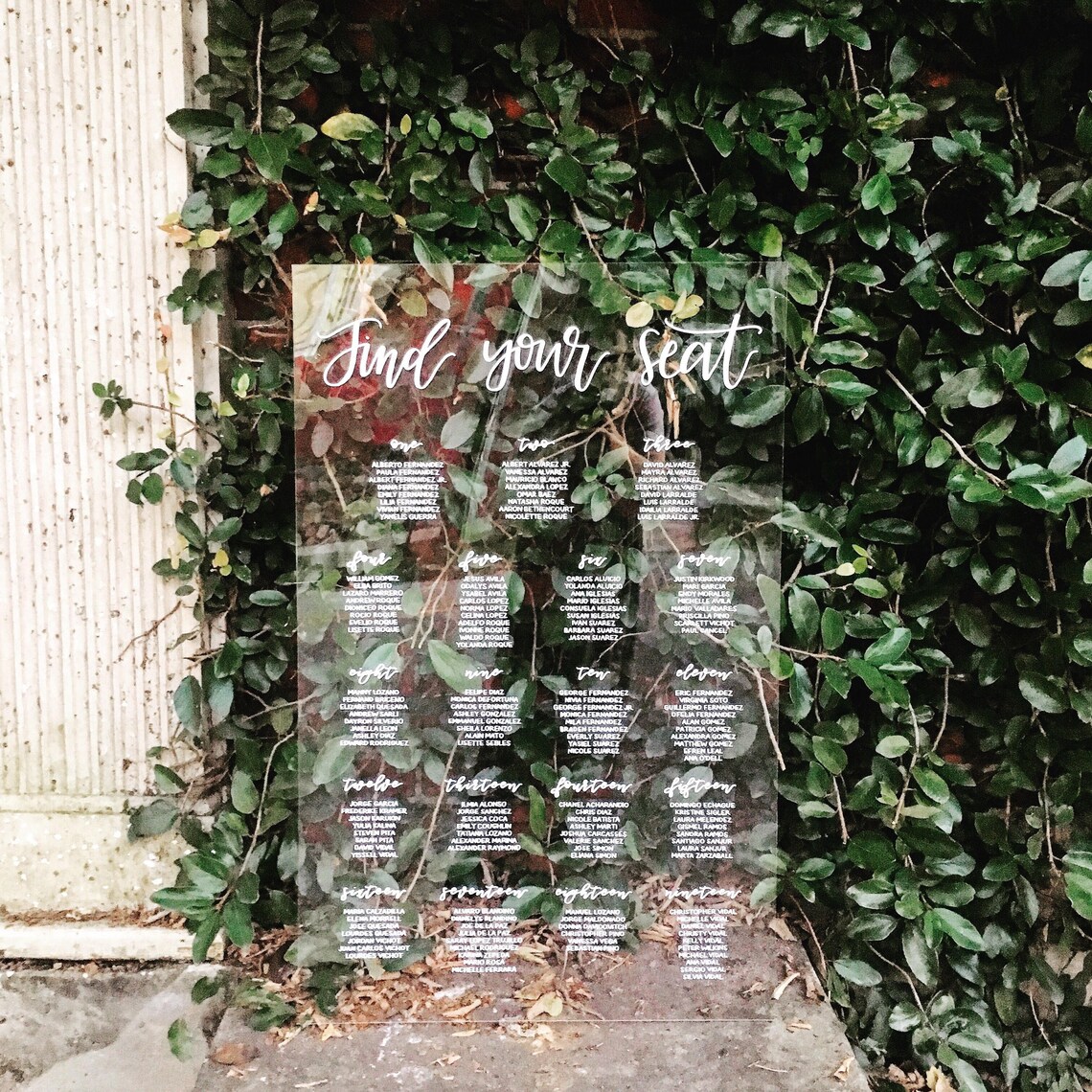 Custom Acrylic Seating Chart Wedding Seating Chart Acrylic | Etsy