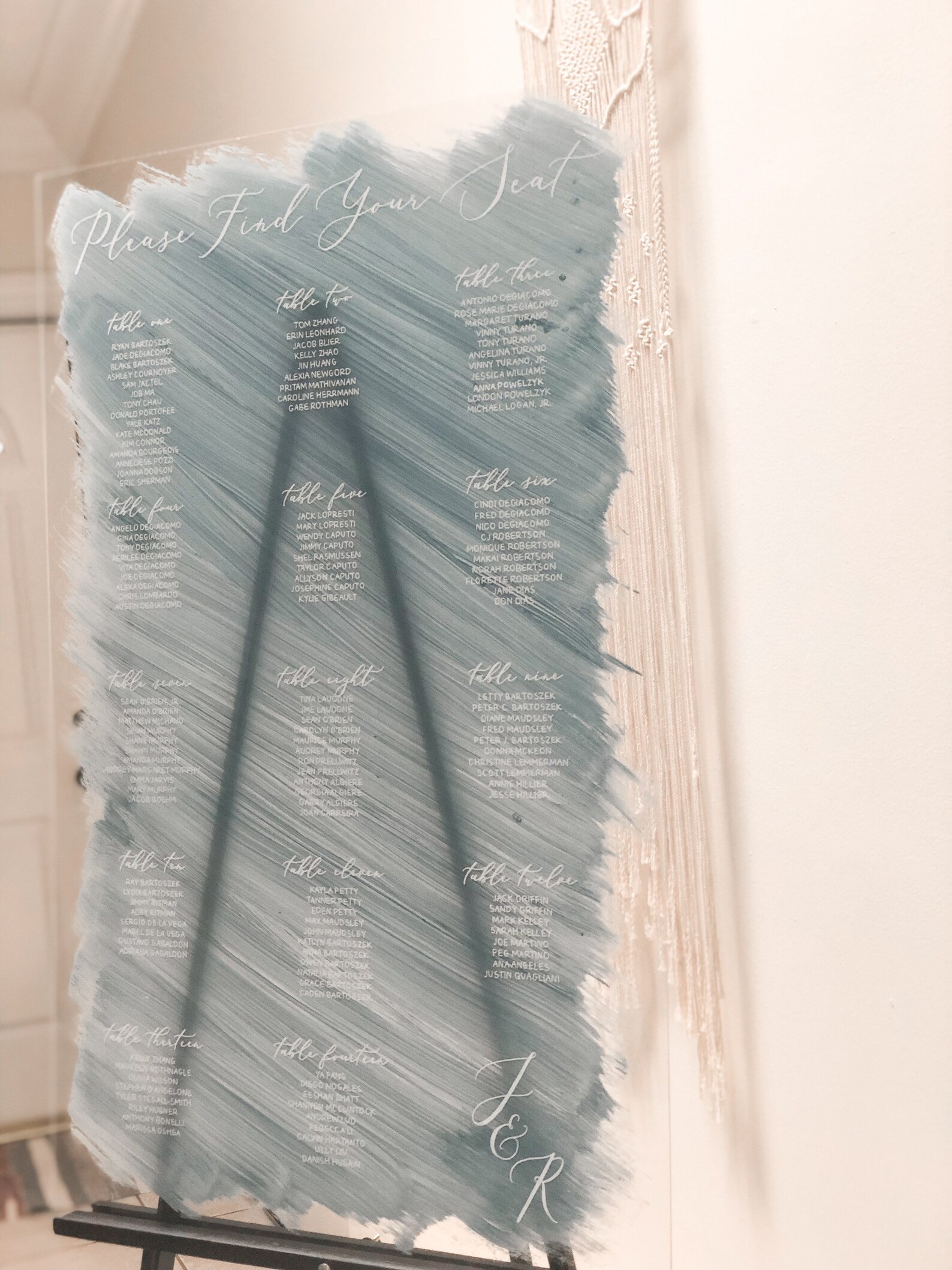 Painted Acrylic Seating Chart Acrylic Seating Chart Modern - Etsy