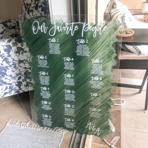 Painted Acrylic Seating Chart, Acrylic Seating Chart, Modern Seating ...