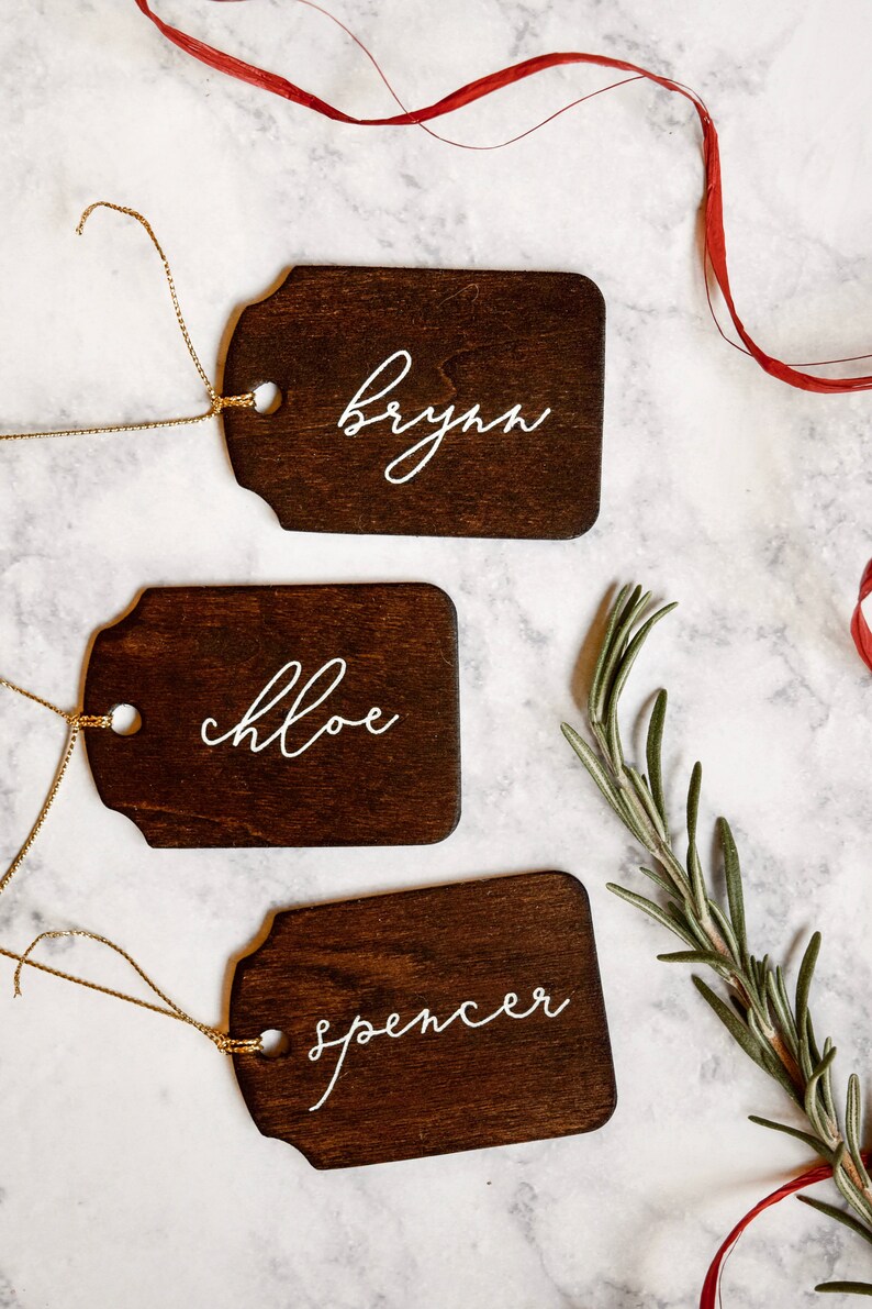 Wooden Stocking Tags Custom Stocking Tags Christmas Stocking - Etsy