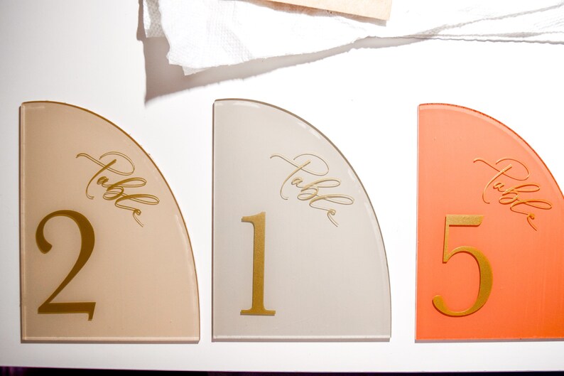 Acrylic Arch Table Numbers - Etsy