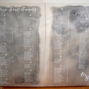 Painted Acrylic Seating Chart, Acrylic Seating Chart, Modern Seating ...