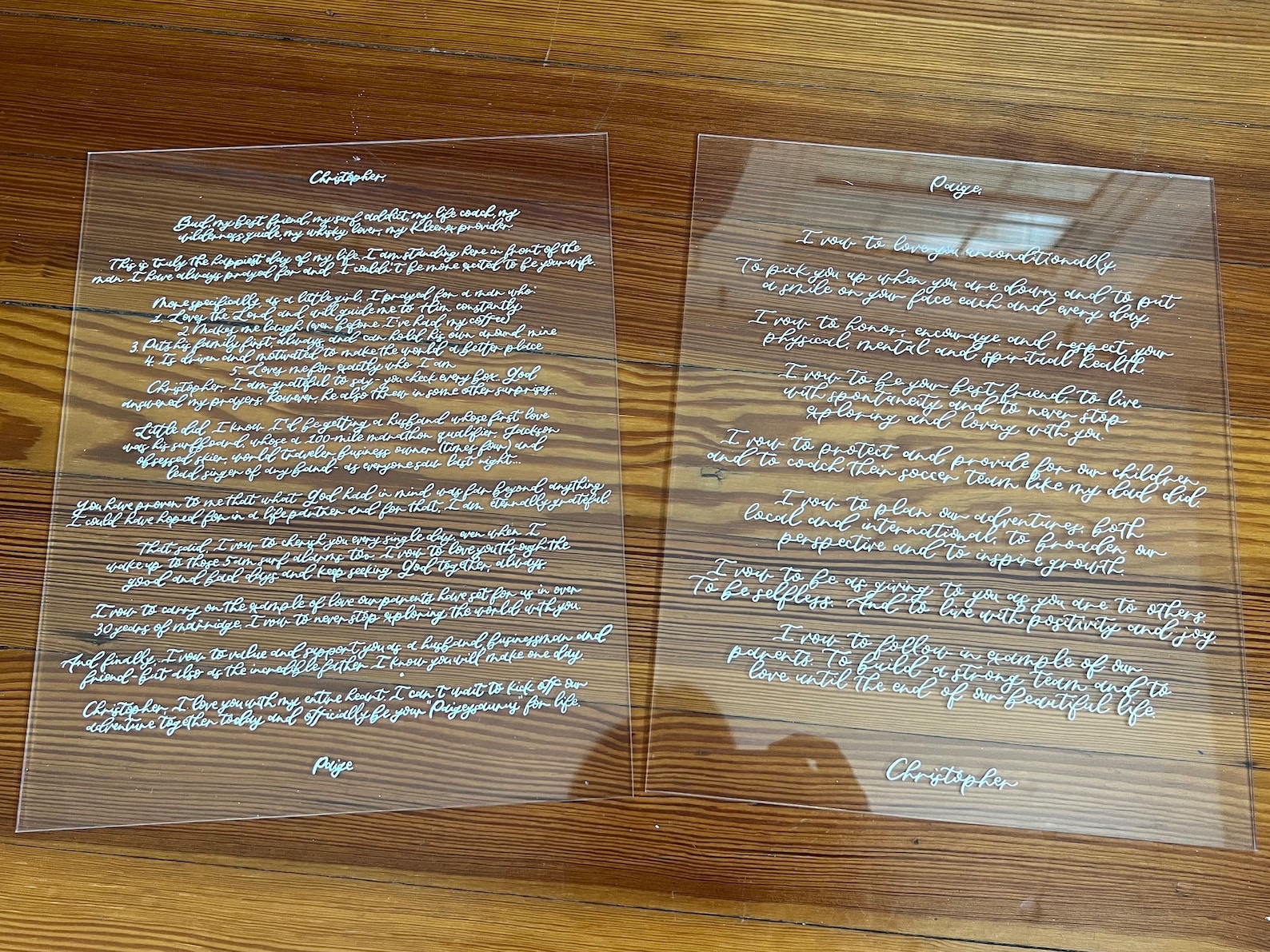 Handwritten Wedding Vows, Personalized Wedding Vows, Wedding Vows on ...