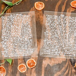 Handwritten Wedding Vows Personalized Wedding Vows Wedding | Etsy
